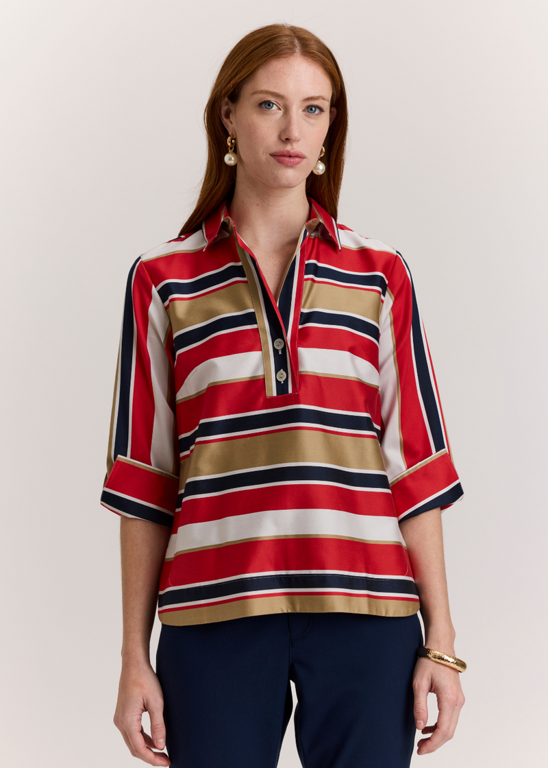 3/4 Sleeve Aileen Blouse – Ginger Howard Selections