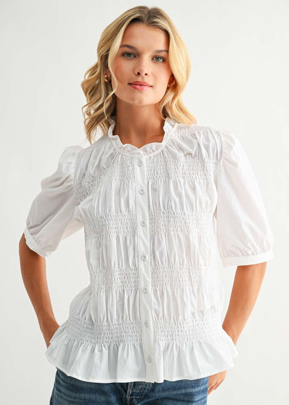 Jessica Pleated Top - 2 Colors – Ginger Howard Selections