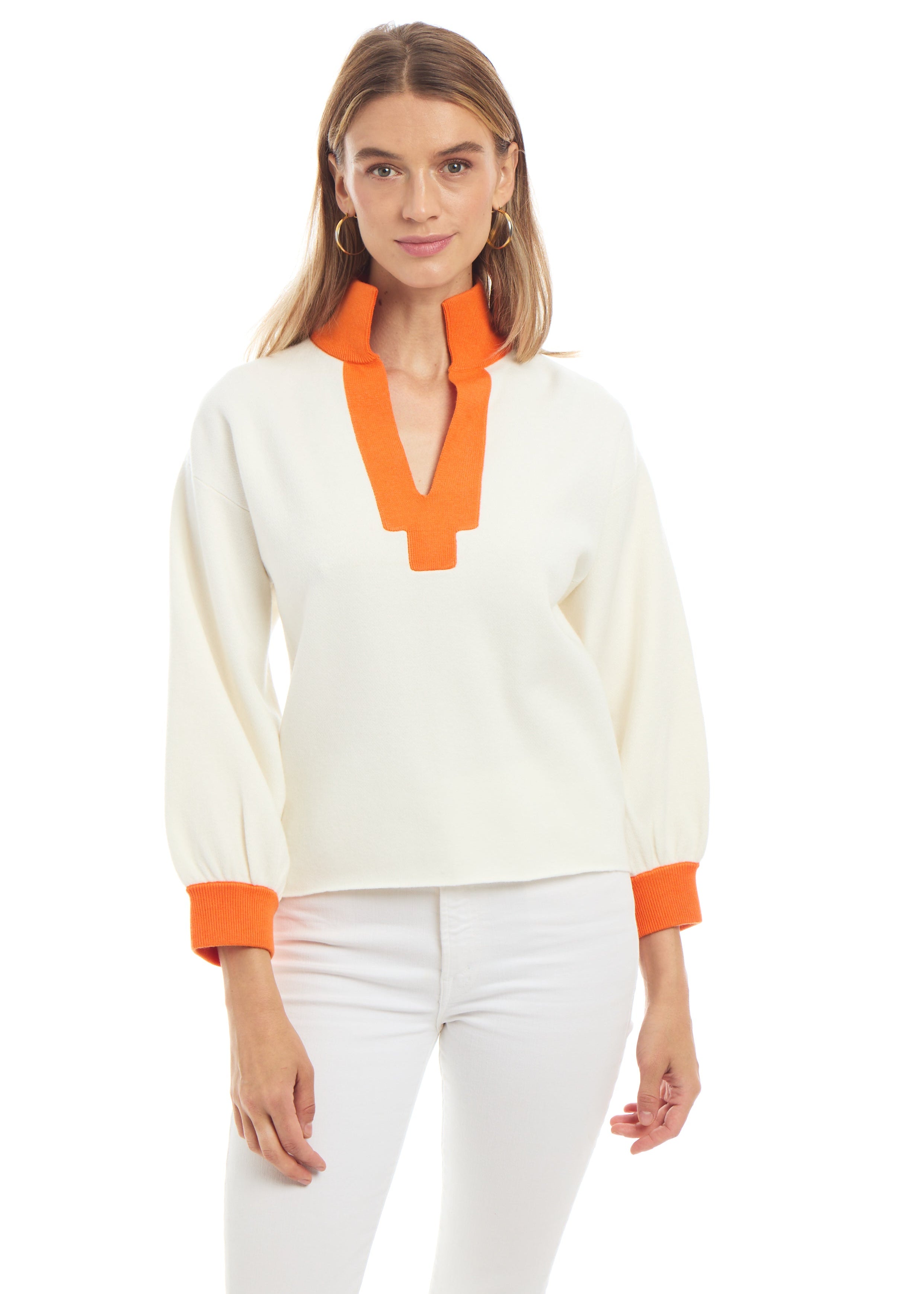 Farah Contrast Knit Sweater – Ginger Howard Selections